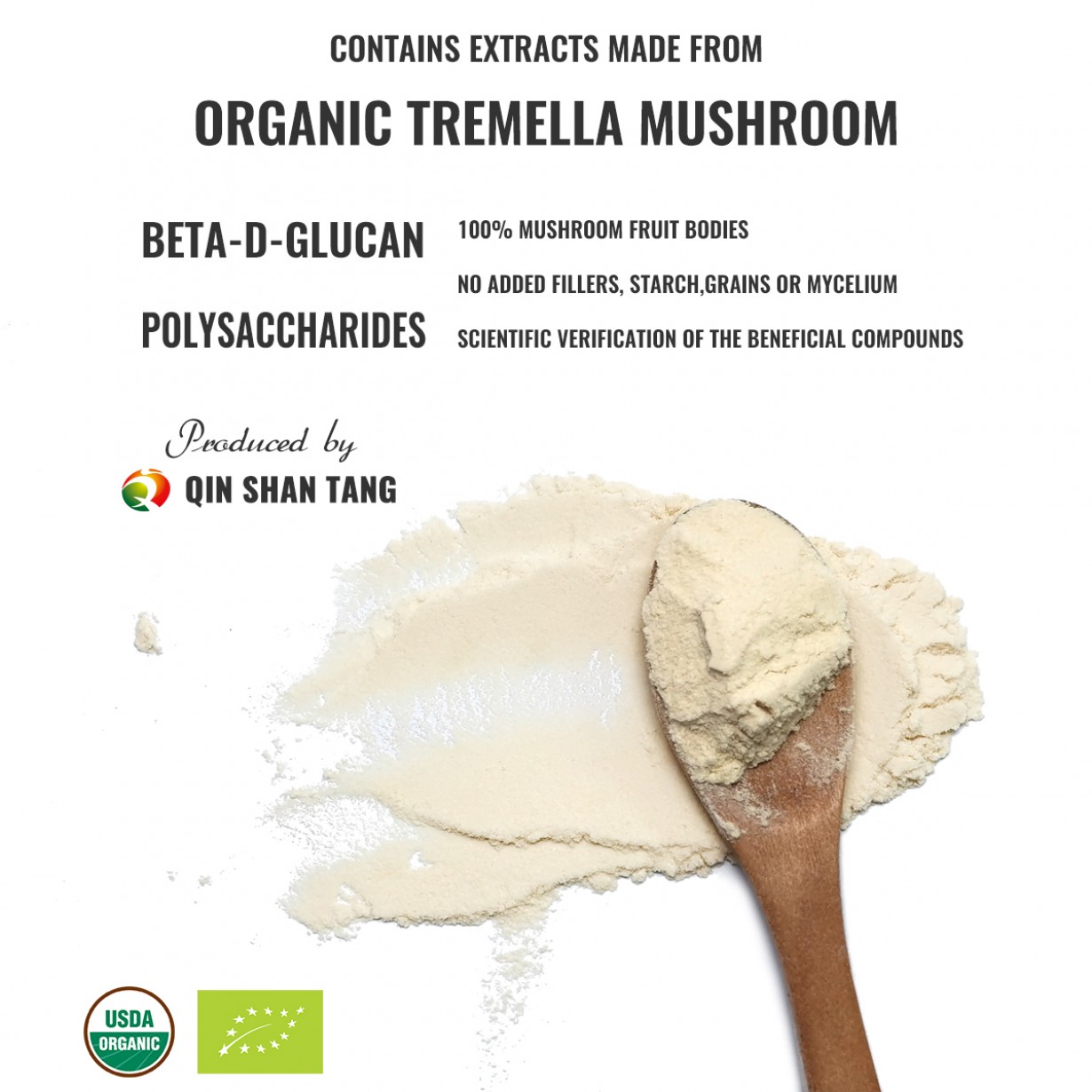 Organic Tremella Mushroom Extract Powder Wholesale - QIN SHAN TANG