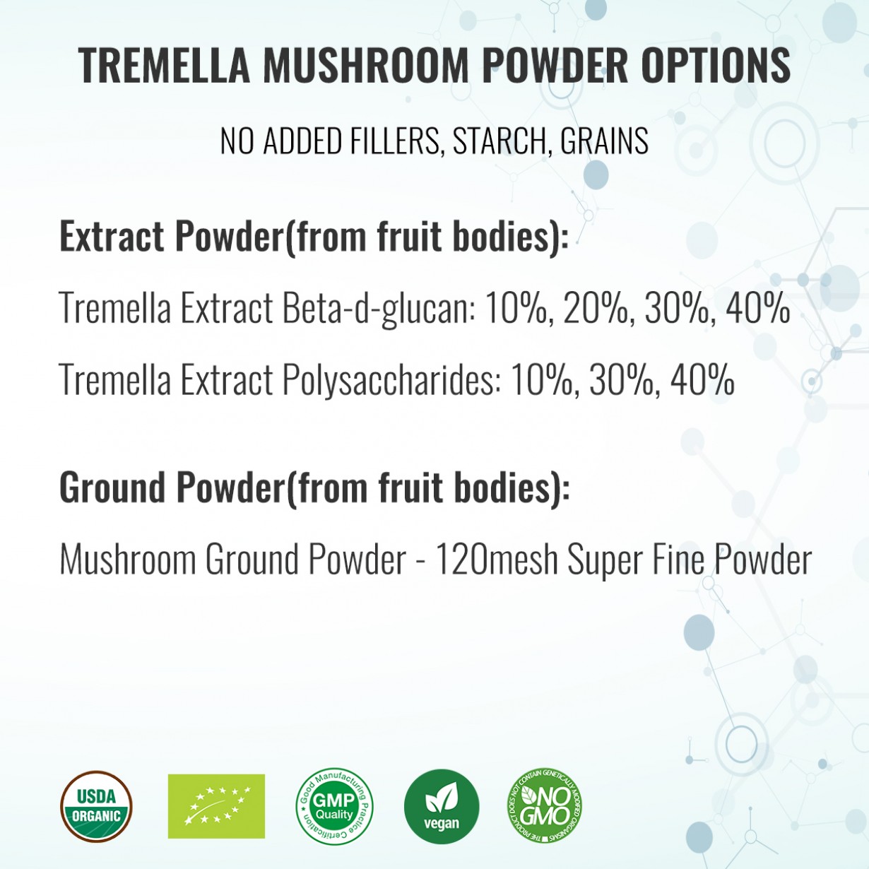 Organic Tremella Mushroom Extract Powder Wholesale - QIN SHAN TANG