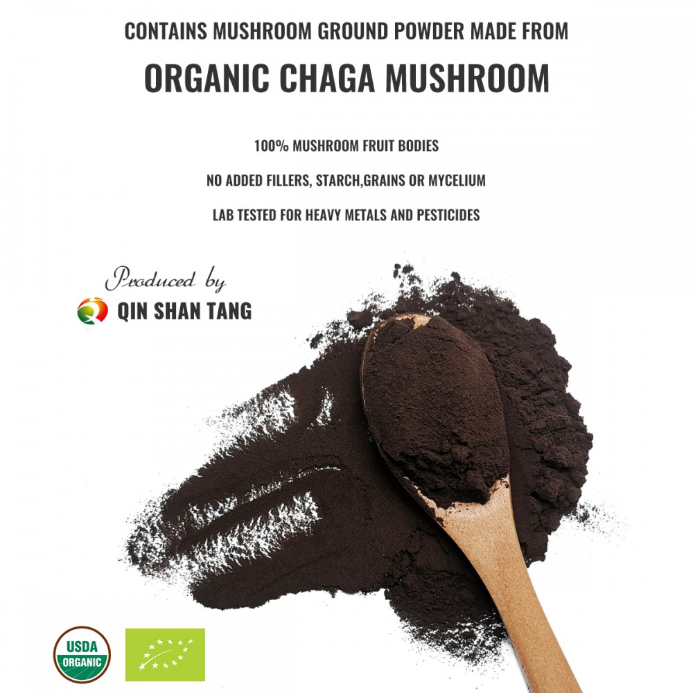 Organic Ground Chaga Mushroom Powder Wholesale - QIN SHAN TANG