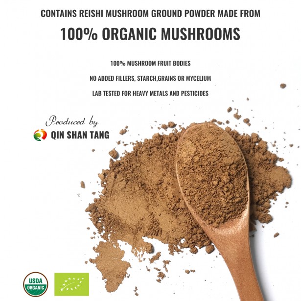 Organic Reishi Mushroom Ground Powder Wholesale - QIN SHAN TANG